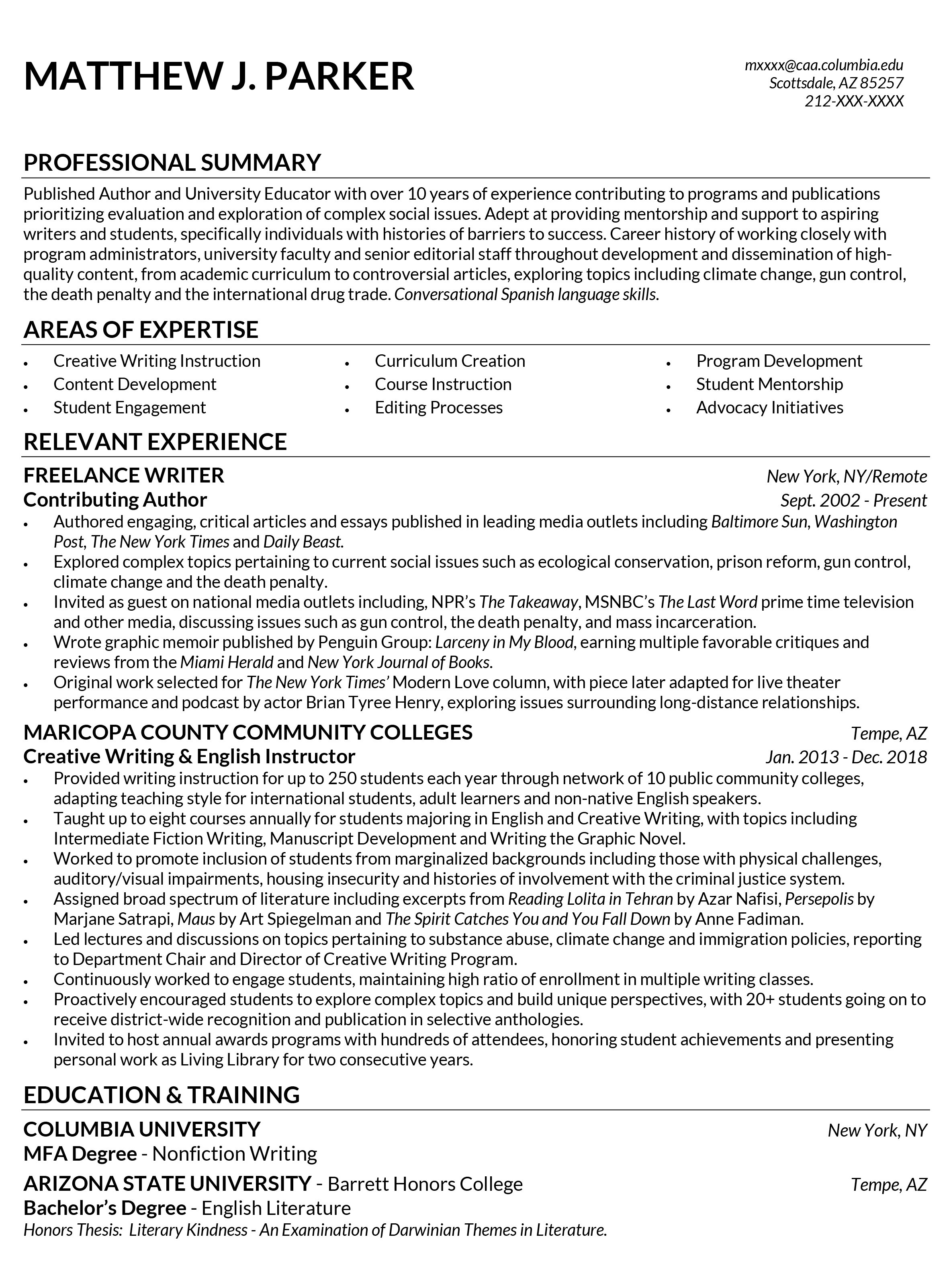 Client Spotlight: Matthew Parker